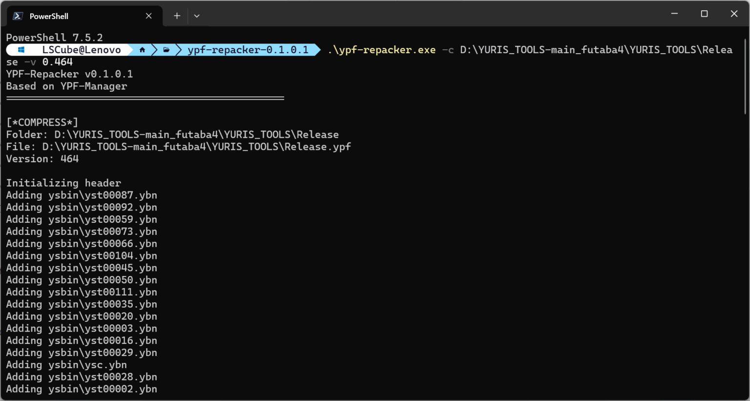 YU-RIS 引擎 Galgame 汉化教程 —— 《双叶☆频道》为例 – 小方盒の博客