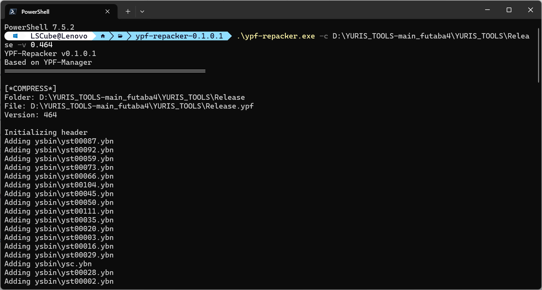 YU-RIS 引擎 Galgame 汉化教程 —— 《双叶☆频道》为例 – 小方盒の博客